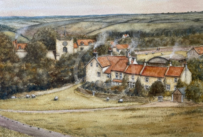 Goathland Village, Heartbeat Country - Sam Burden ORIGINAL WATERCOLOUR