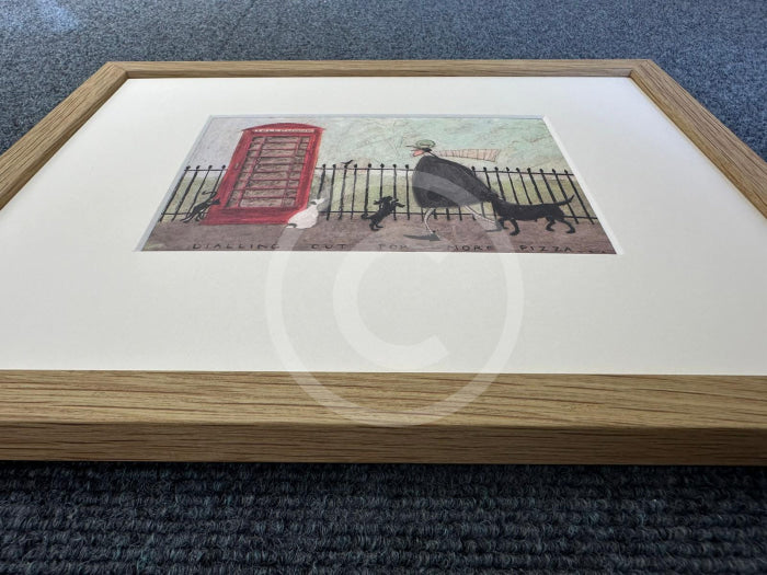 Meet the Mustards: Dialling Out for More Pizza by Sam Toft, mounted mi