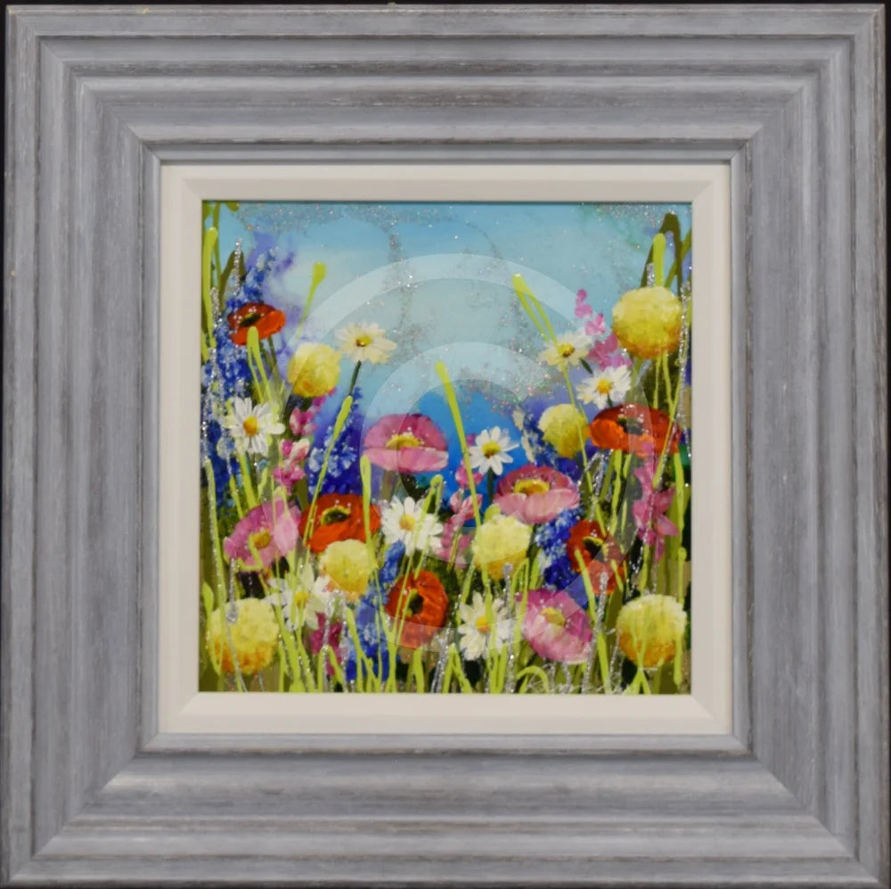 Poppy Days - Original Floral Painting by Rozanne Bell | Framed