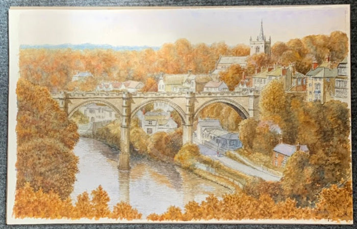 SOLD Knaresborough Viaduct - Sam Burden ORIGINAL WATERCOLOUR