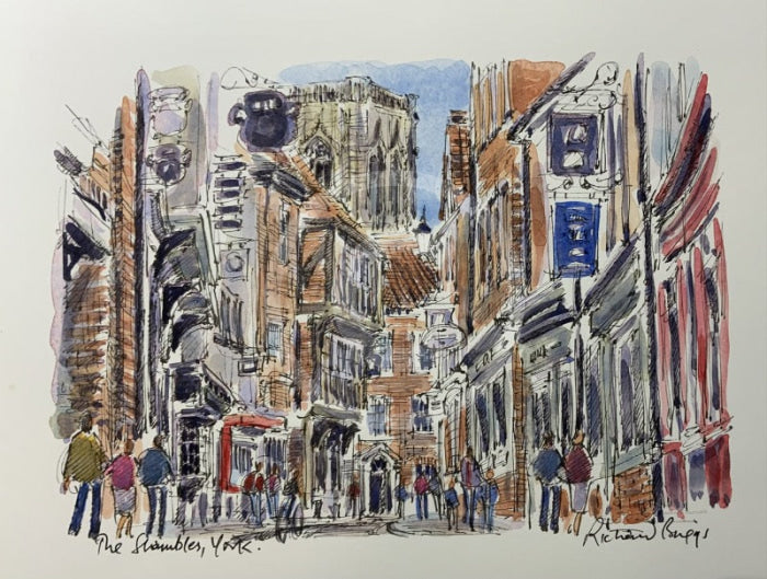 The Shambles, York, Richard Briggs ORIGINAL WATERCOLOUR