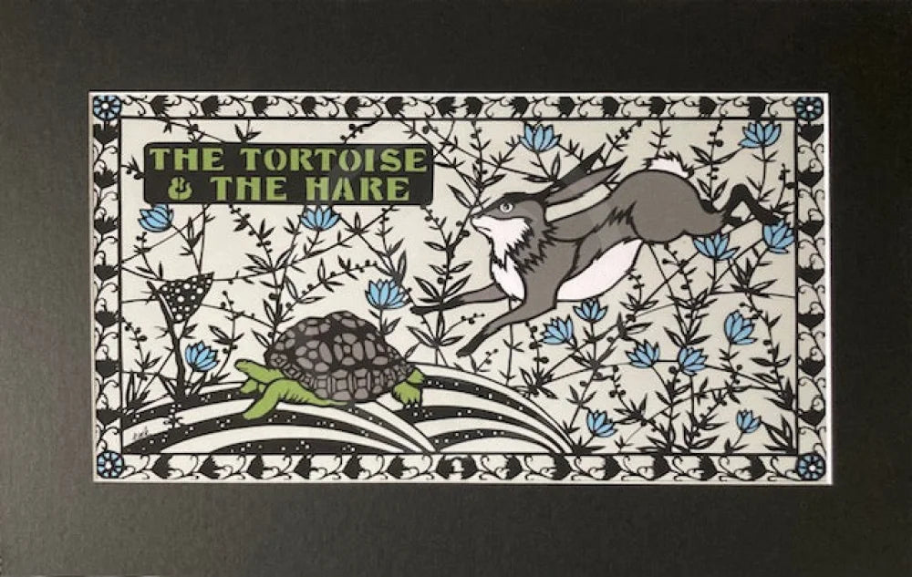 The Tortoise & The Hare: Aesop's Fables Series - Giclée Print by Anna